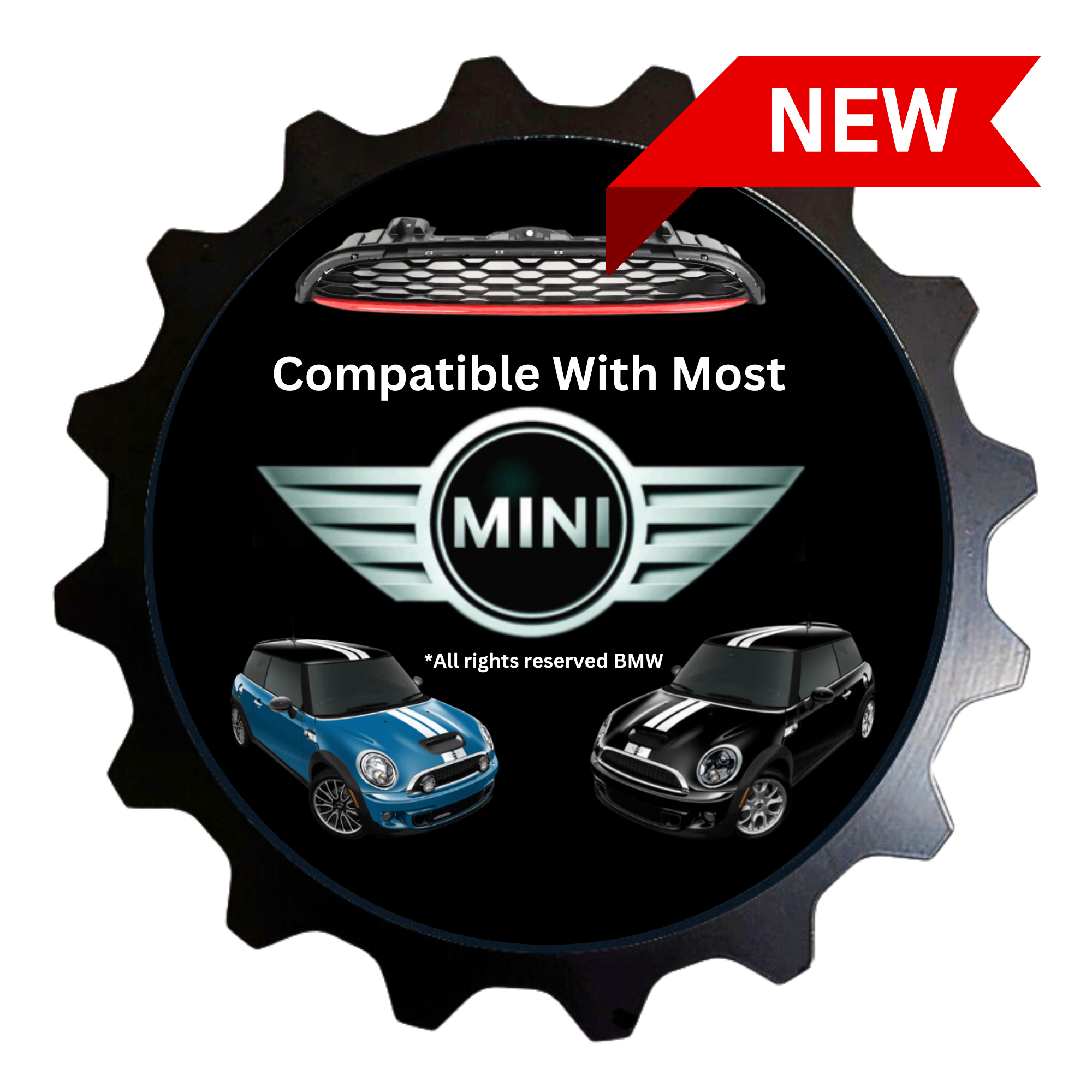 Grille Badge Designs That Look Great On Mini Cooper & Mini Cooper Club ...