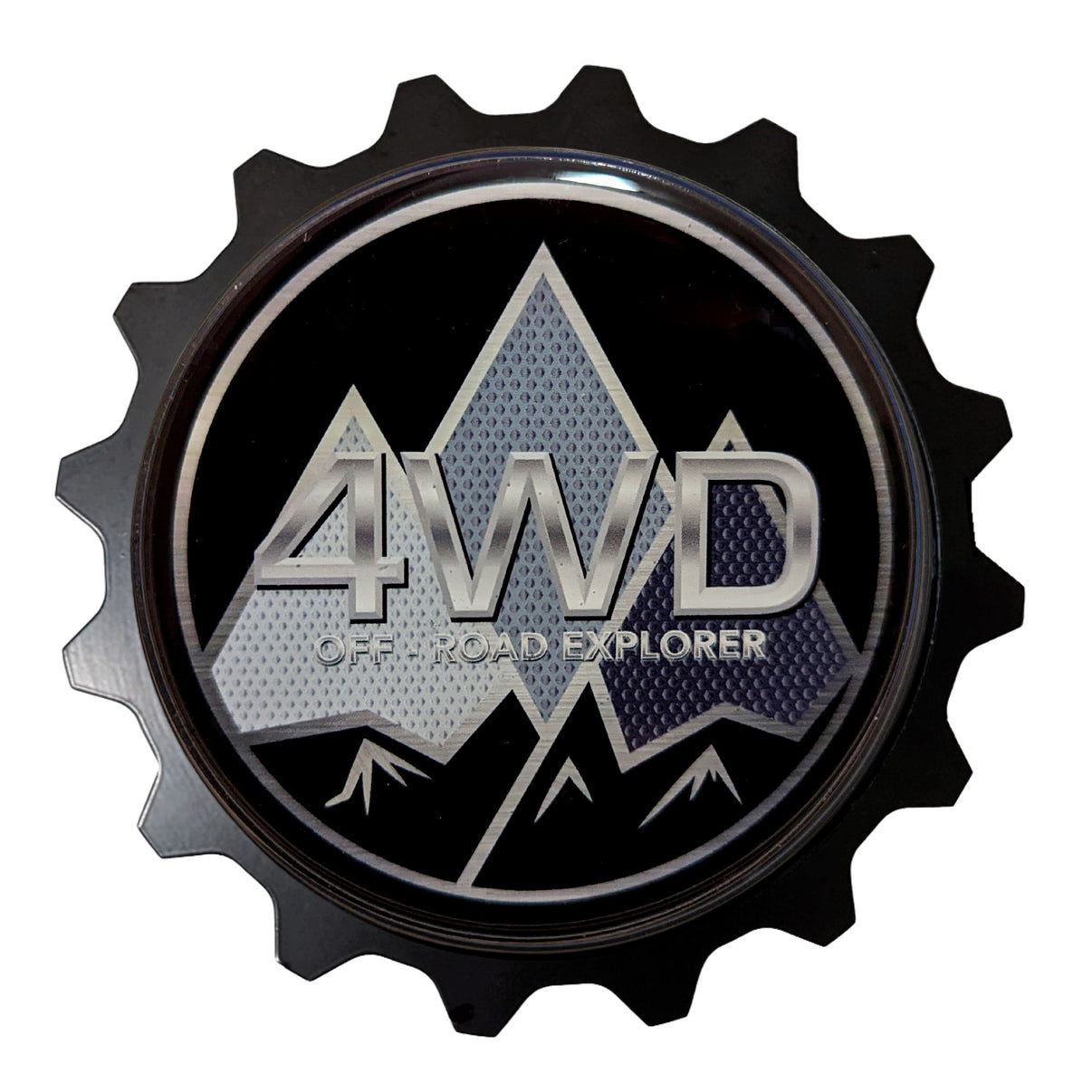 Aluminum Grille Badge Emblem For Toyota Tri-Mountain 4WD Gray ...