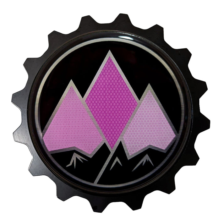 Aluminum Grille Badge Emblem For Toyota Tri-Mountain Tri-Color Pink ...